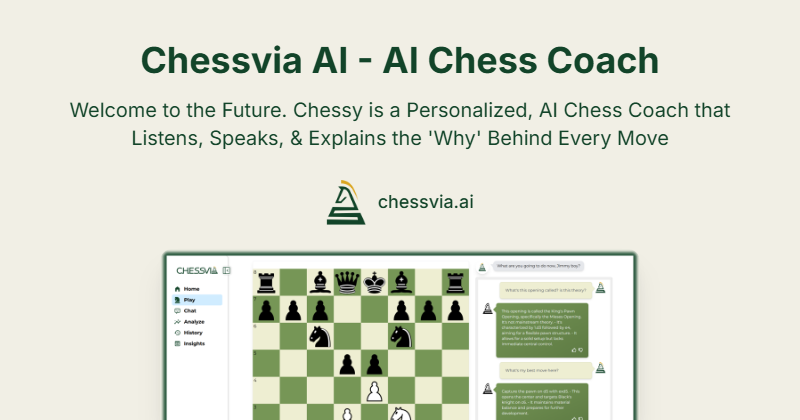 Chessvia - AI Chess Coach | Learn, Play, Improve